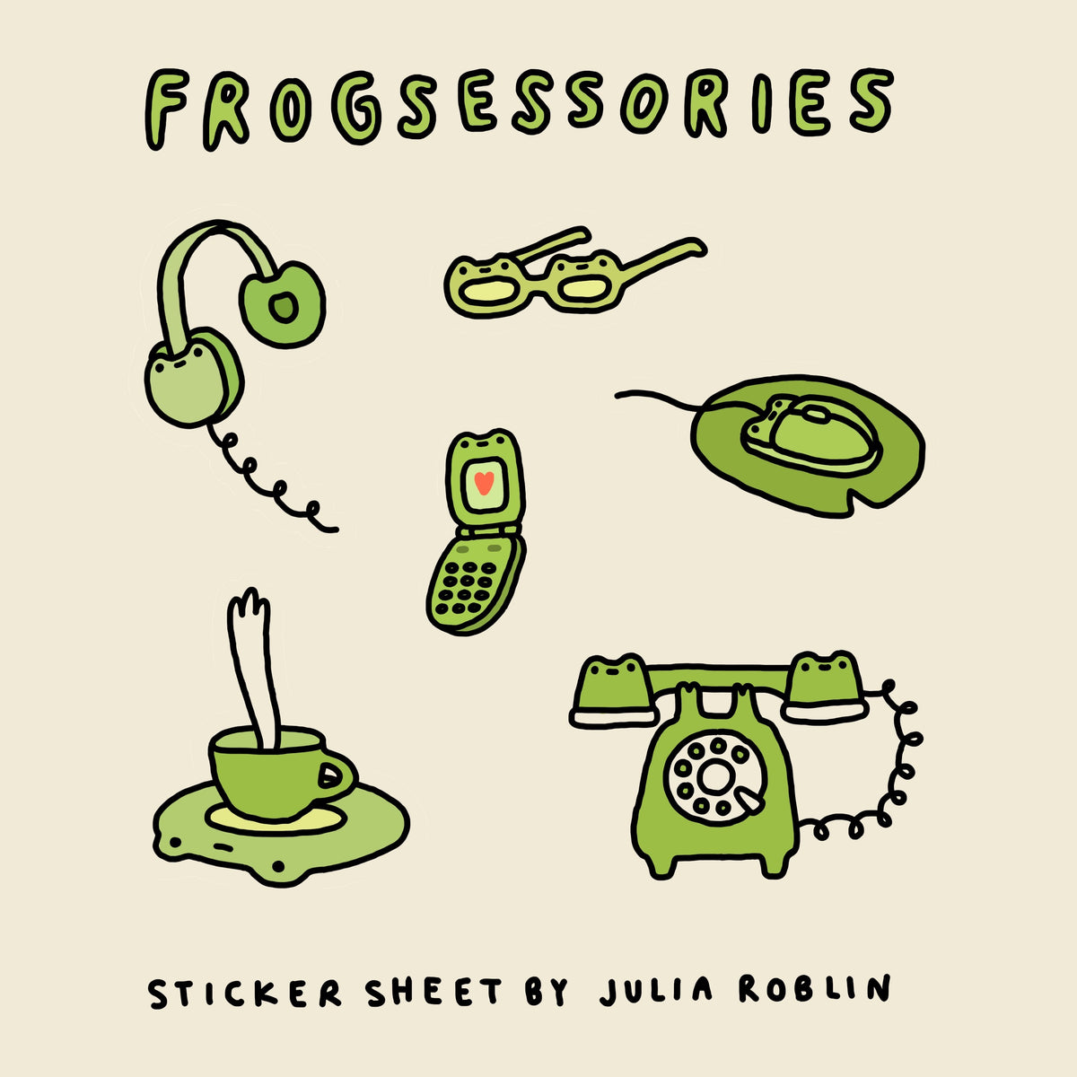 Frogsessories Sticker Sheet – Julia Roblin