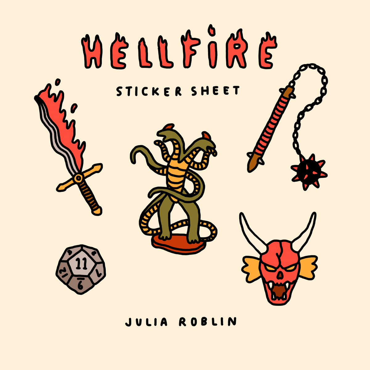 Hellfire Sticker Sheet – Julia Roblin